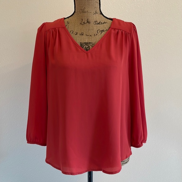 Skies Are Blue | Tops | Skies Are Blue Open V Back Blouse | Poshmark